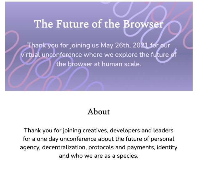 Future of The Browser Conference